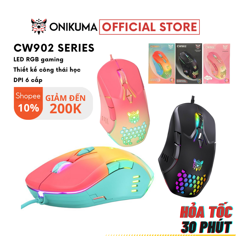 Chuột Gaming ONIKUMA CW902 - Chuột Quang Học LED RGB, Chuột Cơ Điều ...