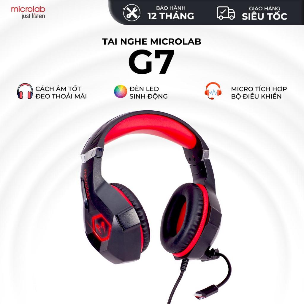 Tai Nghe Chụp Tai Gaming Có Dây Có Mic MICROLAB G7, 1 Jack 3.5mm, Chơi Game, Nghe Nhạc - Hàng ...