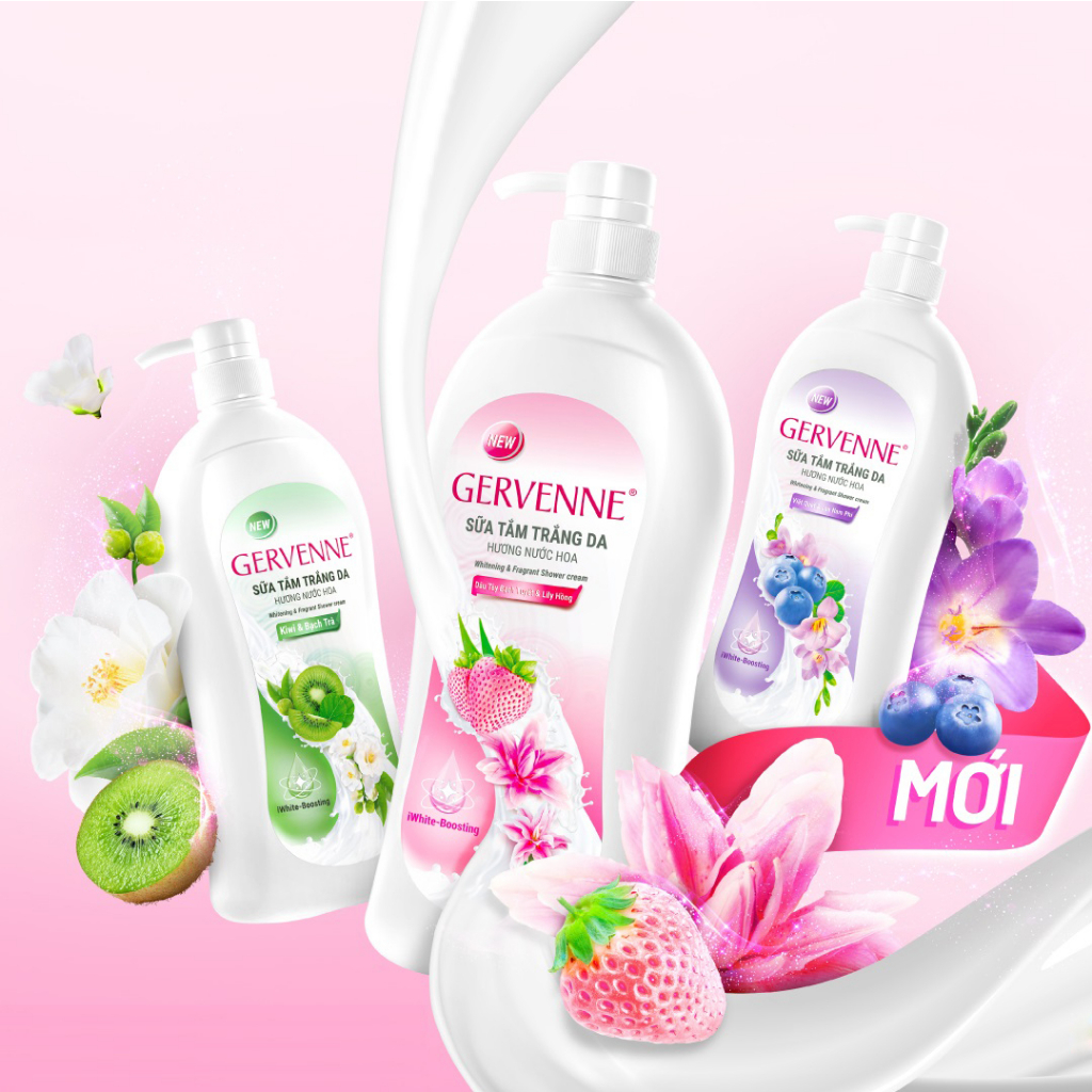 Sữa Tắm Gervenne Trắng Da Hương Nước Hoa 900ml | Shopee Việt Nam