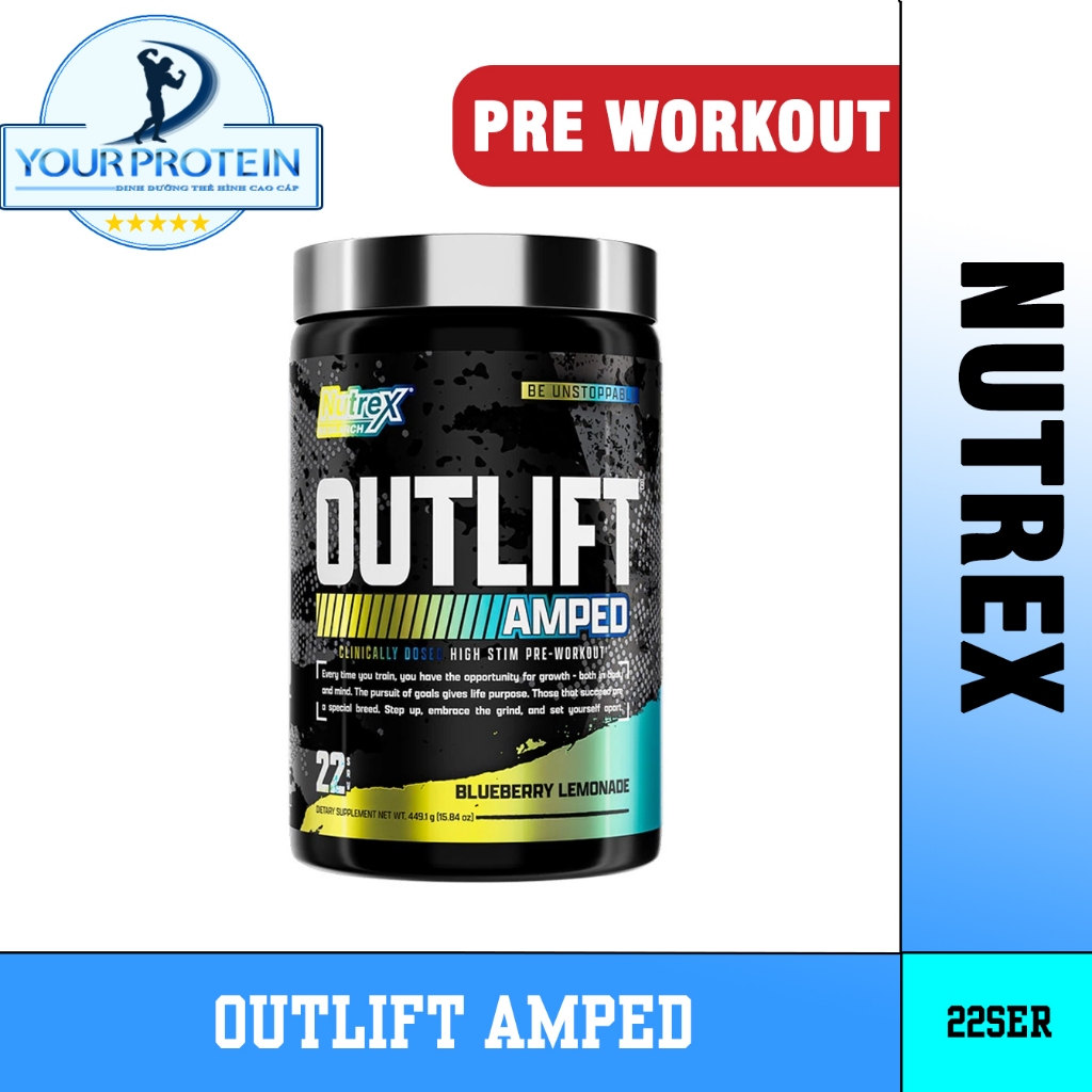 NUTREX - OUTLIFT AMPED - Pre Workout 20 Lần Dùng - Tăng Sức Mạnh Trong ...