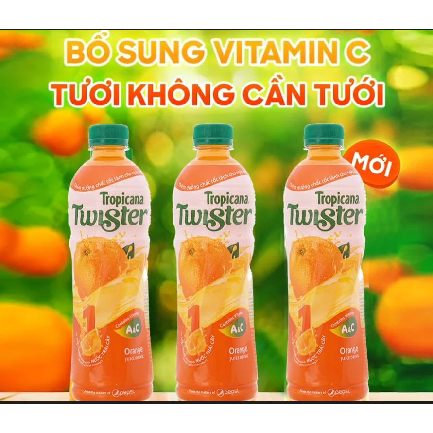 Lốc 6 Chai - Nước Cam Ép Twister Tropicana 455ml | Shopee Việt Nam