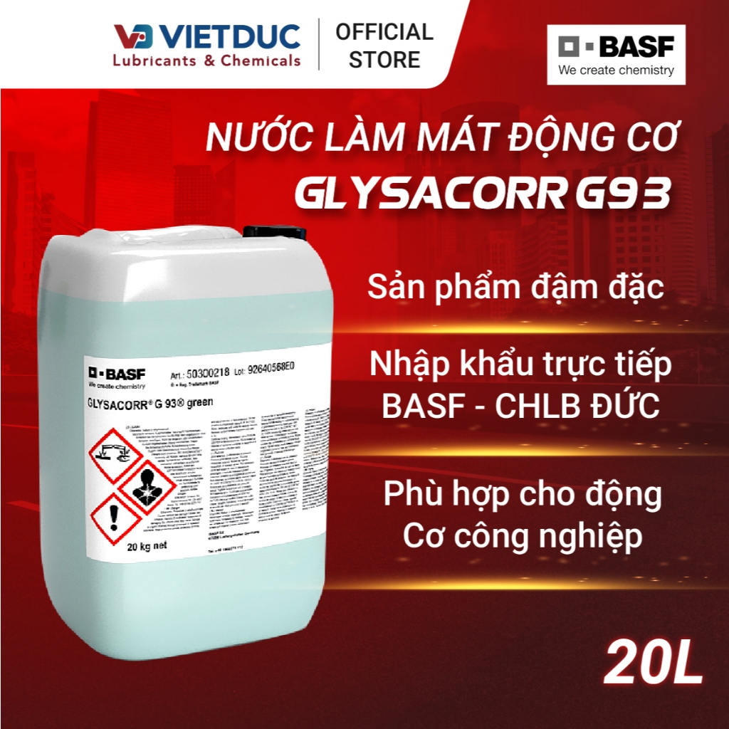 [Nhập khẩu Đức] Nước làm mát động cơ xe tải, máy thủy GLYSACORR G93 ...