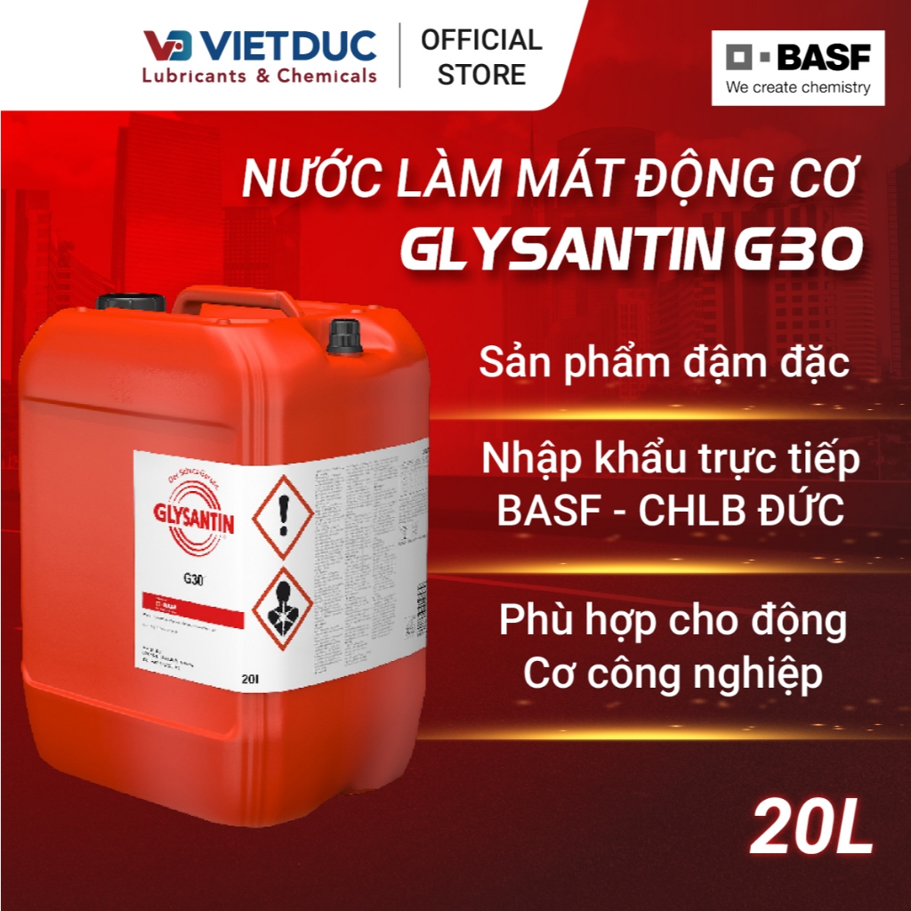 [Nhập khẩu Đức] Nước làm mát động cơ Ô Tô, Xe Máy GLYSANTIN G30 BASF - Can 20L | Shopee Việt Nam