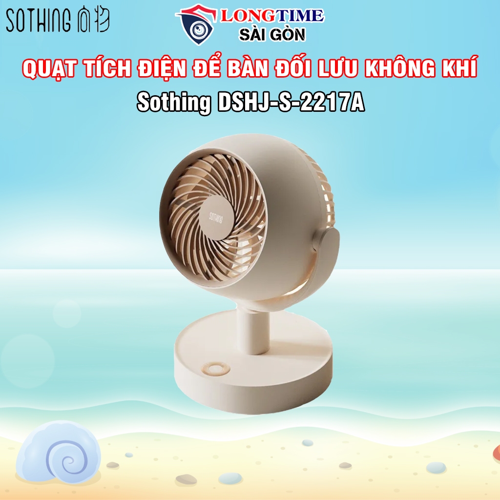 Quạt Tích Điện Điều Hòa Xiaomi Sothing DSHJ-S-2217A - Quạt Để Bàn 7 Cánh, 5 Mức Độ Gió Đối Lưu ...