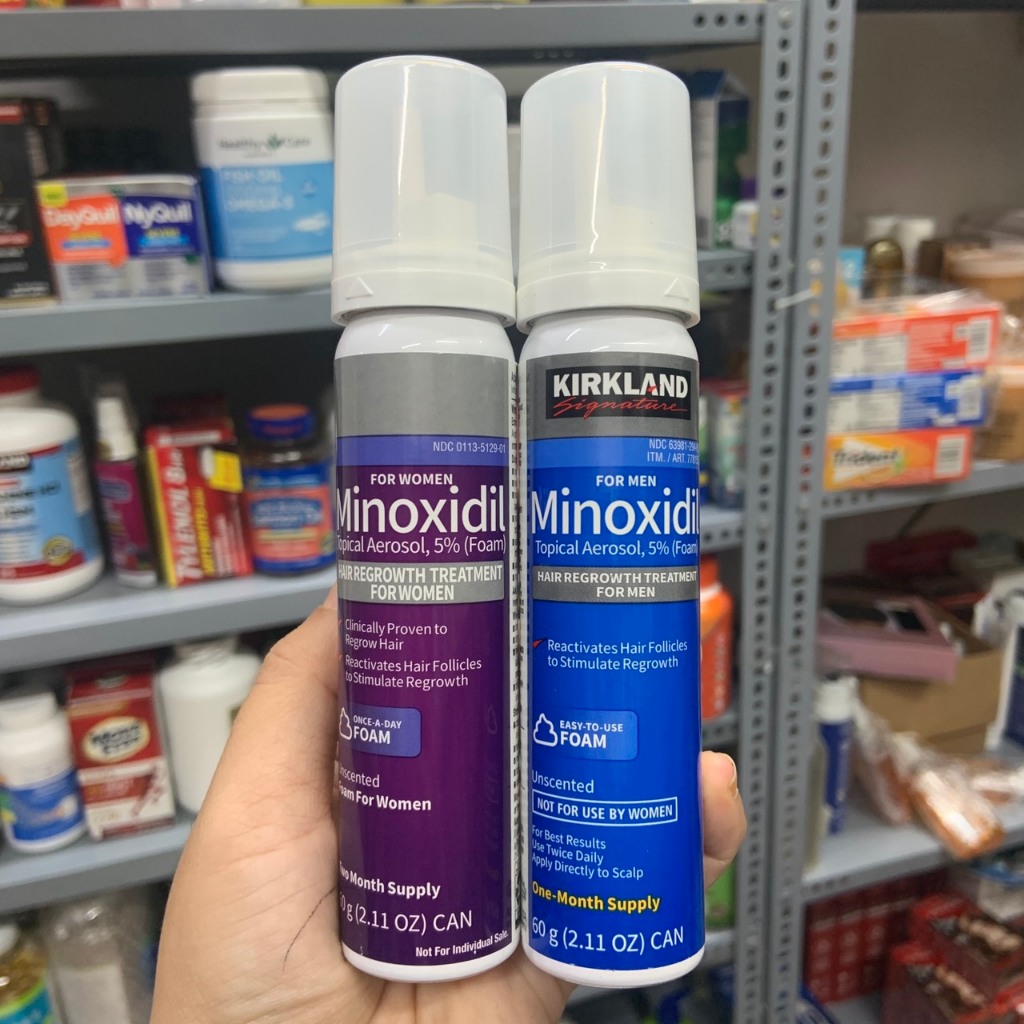 Xịt mọc tóc dạng bọt Kirkland Signature Minoxidil Foam Hair Regrowth ...