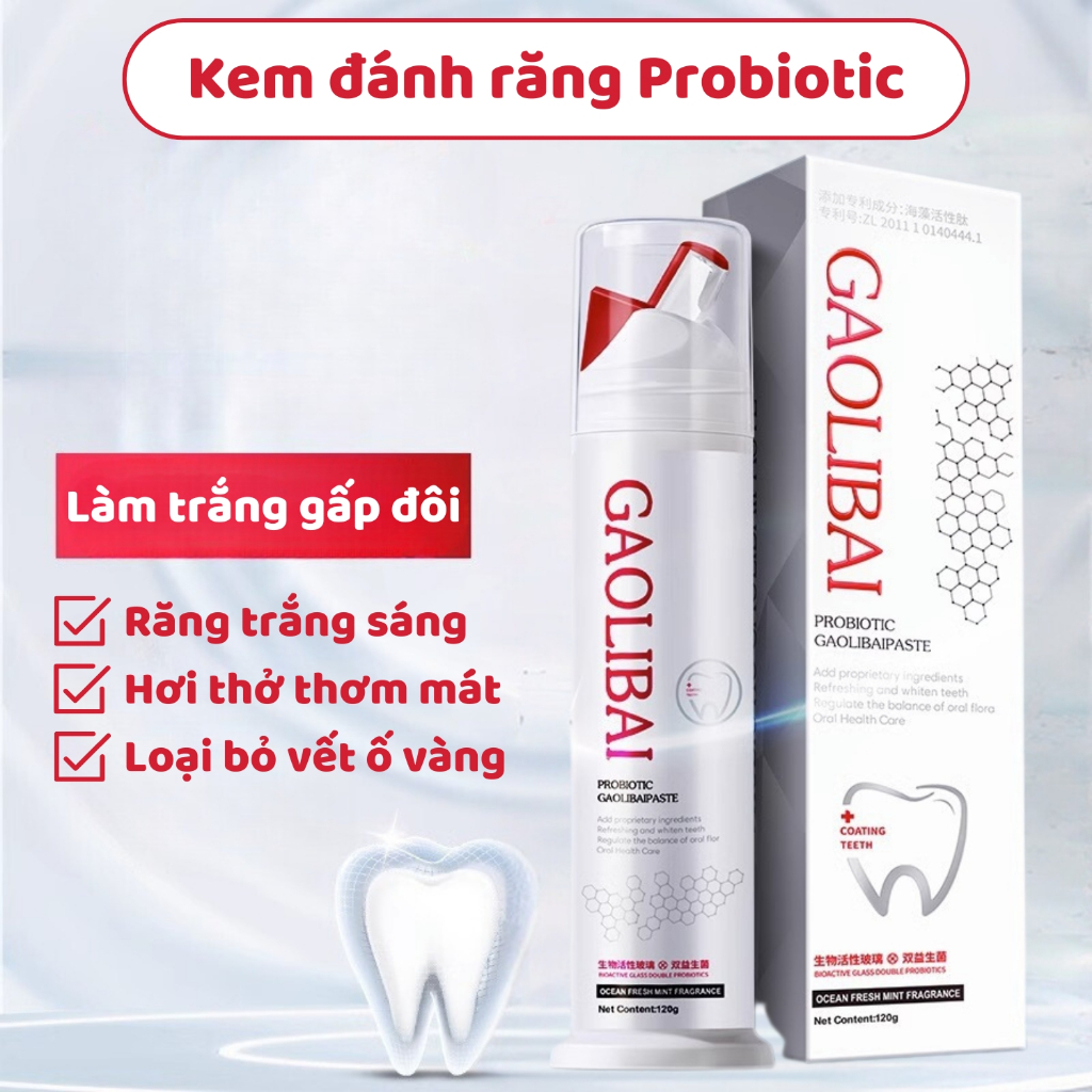Kem Đánh Răng Gaolibai, Gel Tẩy Cao Vôi Răng Nano Bạc Khử Ố Vàng Giúp ...