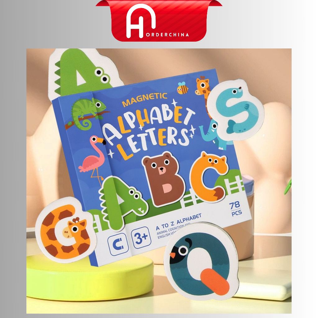 Bảng nam châm Animal Alphabet Letters chữ cái kèm sticker ...