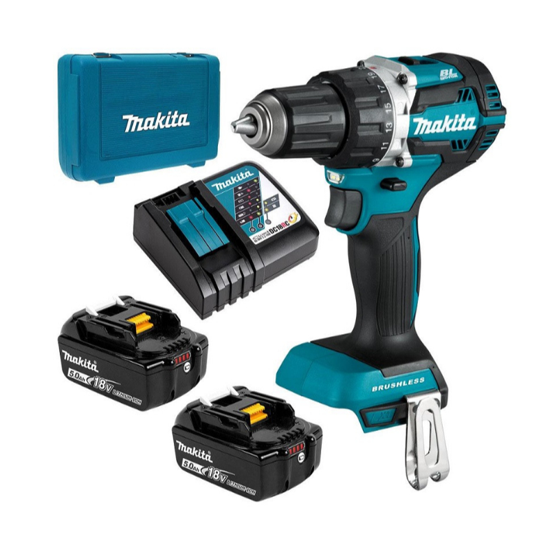 MÁY KHOAN BÚA CHẠY PIN MAKITA DHP484RTE 18V (1 thân máy + 2pin 5.0ah ...