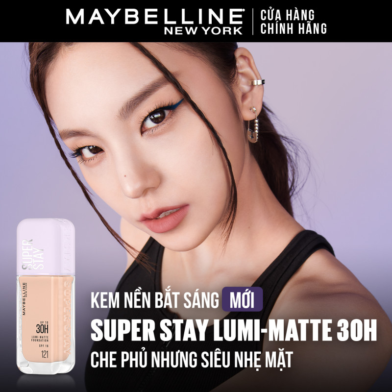 Kem nền bắt sáng Superstay Lumi Matte 30H che phủ siêu nhẹ mặt Maybelline New York 35ml [MỚI ...