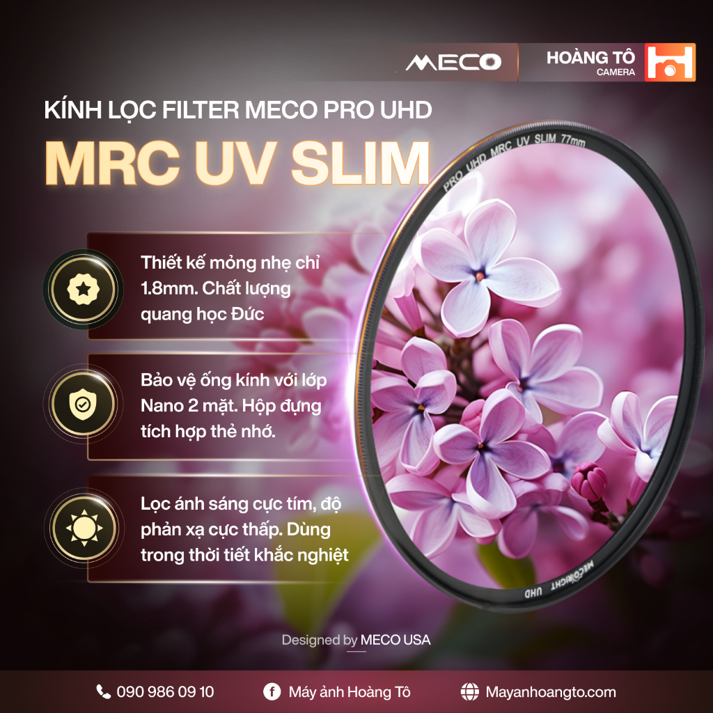 Kính lọc Filter MECO Pro UHD MRC UV Slim Cao cấp – Chính hãng từ Mỹ | Shopee Việt Nam