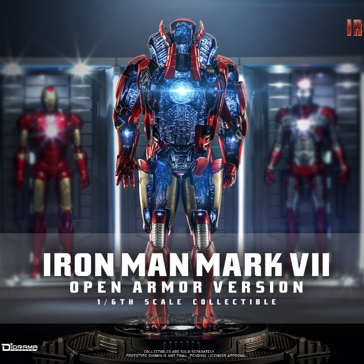 Mô hình Hottoys 1/6 DS-004 D51: Iron-man Mark 7 - Open Amor Version ...