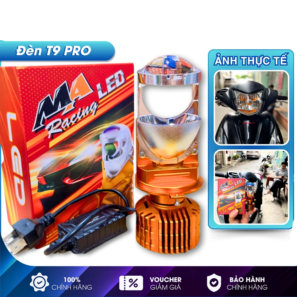 Đèn Pha LED Bi cầu mini T9 Pro V2 MARacing 60Wchân H4 ô tô, xe máy(Giá1 bóng)Mẫu mới nhất 2024 ...