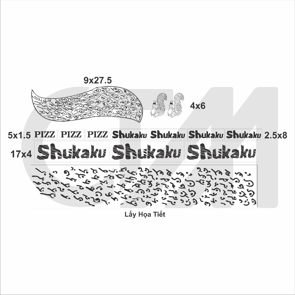 Tem PIZZ Shukaku Custom Fixed Gear Chống Nước, Chống Phai | Shopee Việt Nam