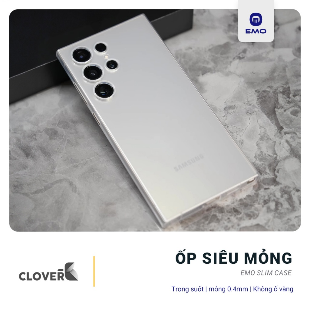 Ốp Siêu Mỏng EMO Slim Case, Ốp Lưng Trong Suốt Không Ố Vàng, Bảo Vệ ...