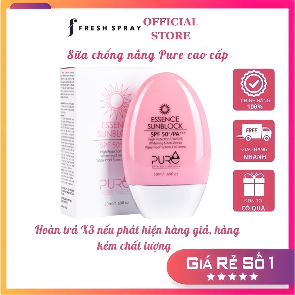 Sữa Chống Nắng Pure Essence Sunblock SPF50+ Phù Hợp Với Mọi Loại Da ...