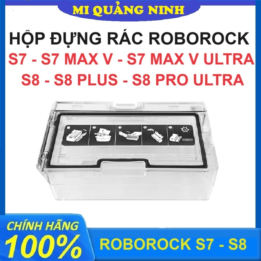Hộp đựng rác, hộp bụi, hộc bụi Robot hút bụi Roborock - S7, S7 Max V, S7 Max V Ultra, S8, S8 ...