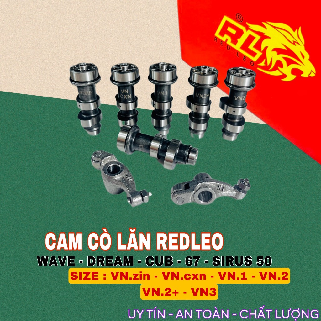 Cam cò lăn REDLEO cho hệ xe wave dream size vnzin- vn1-vn2-vn2+ VN3 mẫu ...