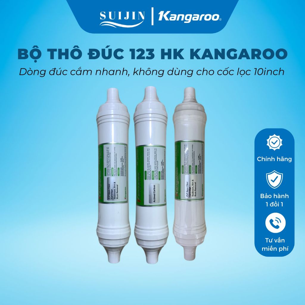 Combo 3 Lõi Lọc Thô Số 123 HK Kangaroo Dạng Đúc Dùng Cho Model KG100HK ...