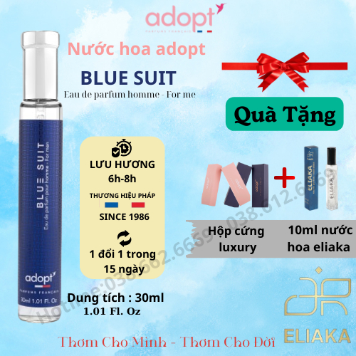 Nước hoa nam,nước hoa quang linh chính hãng Adopt Blue Suit hương thơm ...