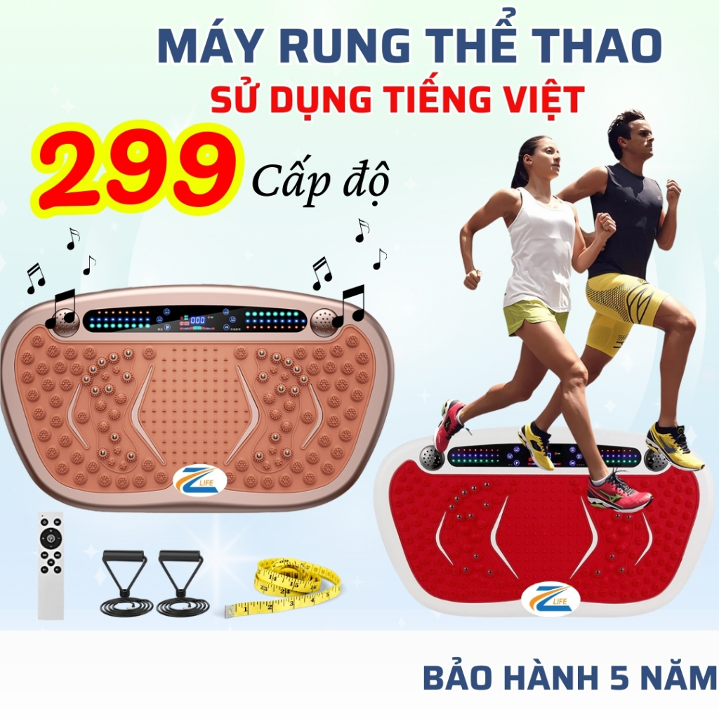 Máy rung thể thao giảm cân, giảm béo ZLIFE 299 cấp độ - Máy tập đi bộ, chạy bộ giảm mỡ tại nhà ...