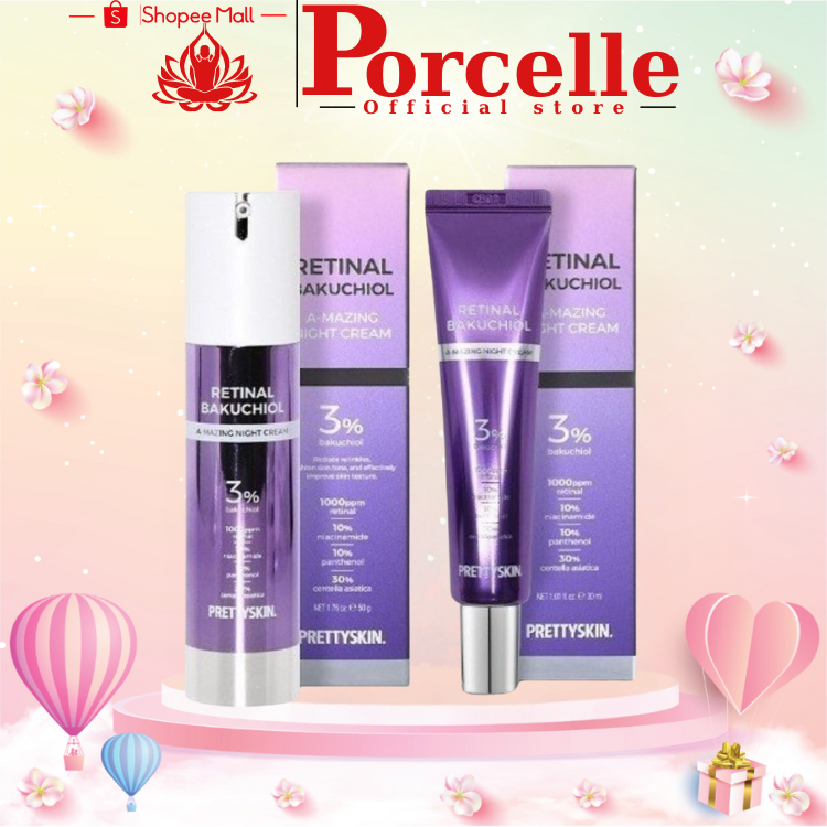 Retinol Pretty Skin, Kem dưỡng ban đêm Retinal Bakuchiol A-Mazing phục ...