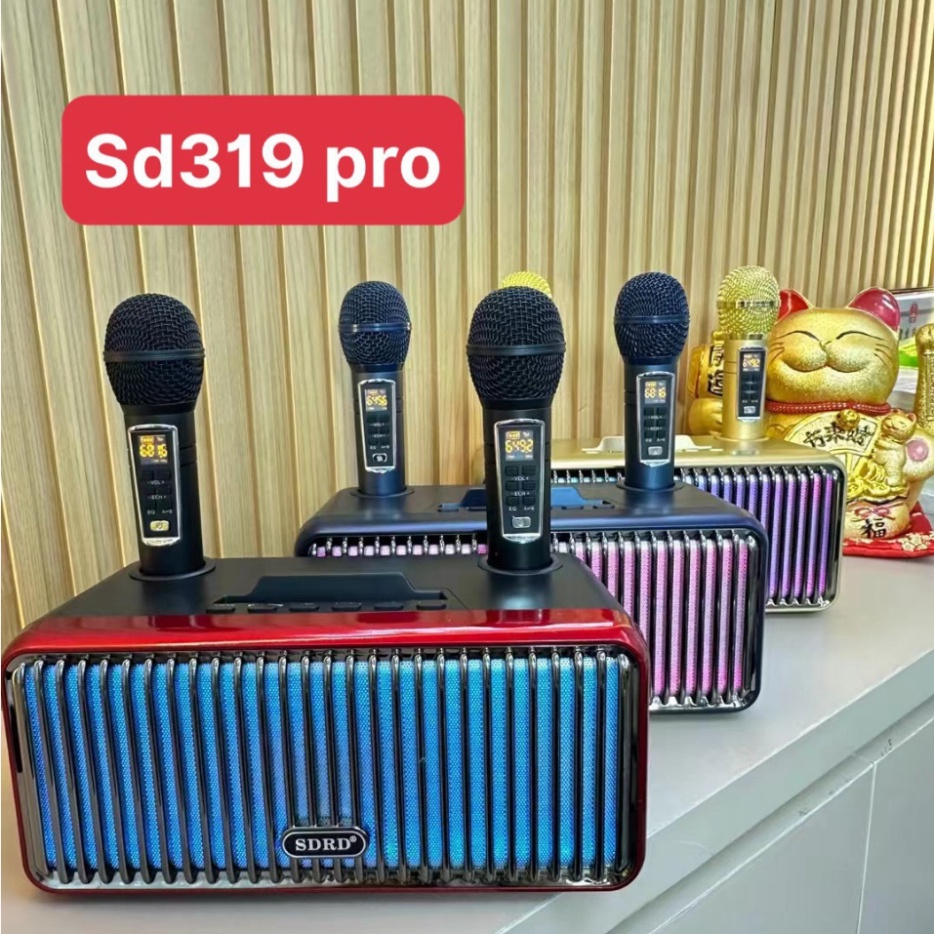 Loa Karaoke SDRD SD-319 Kèm 2 Micro Không Dây Màn Hình LCD, Chỉnh EQ ...