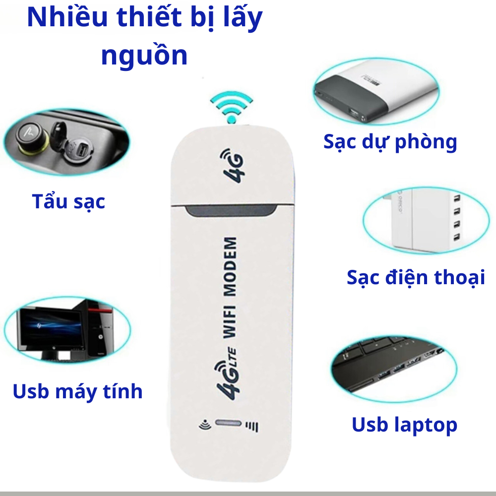 USB thu phát wifi tốc độ cao 150Mpbs, Phát wifi từ sim 4G LTE dcom, hỗ ...