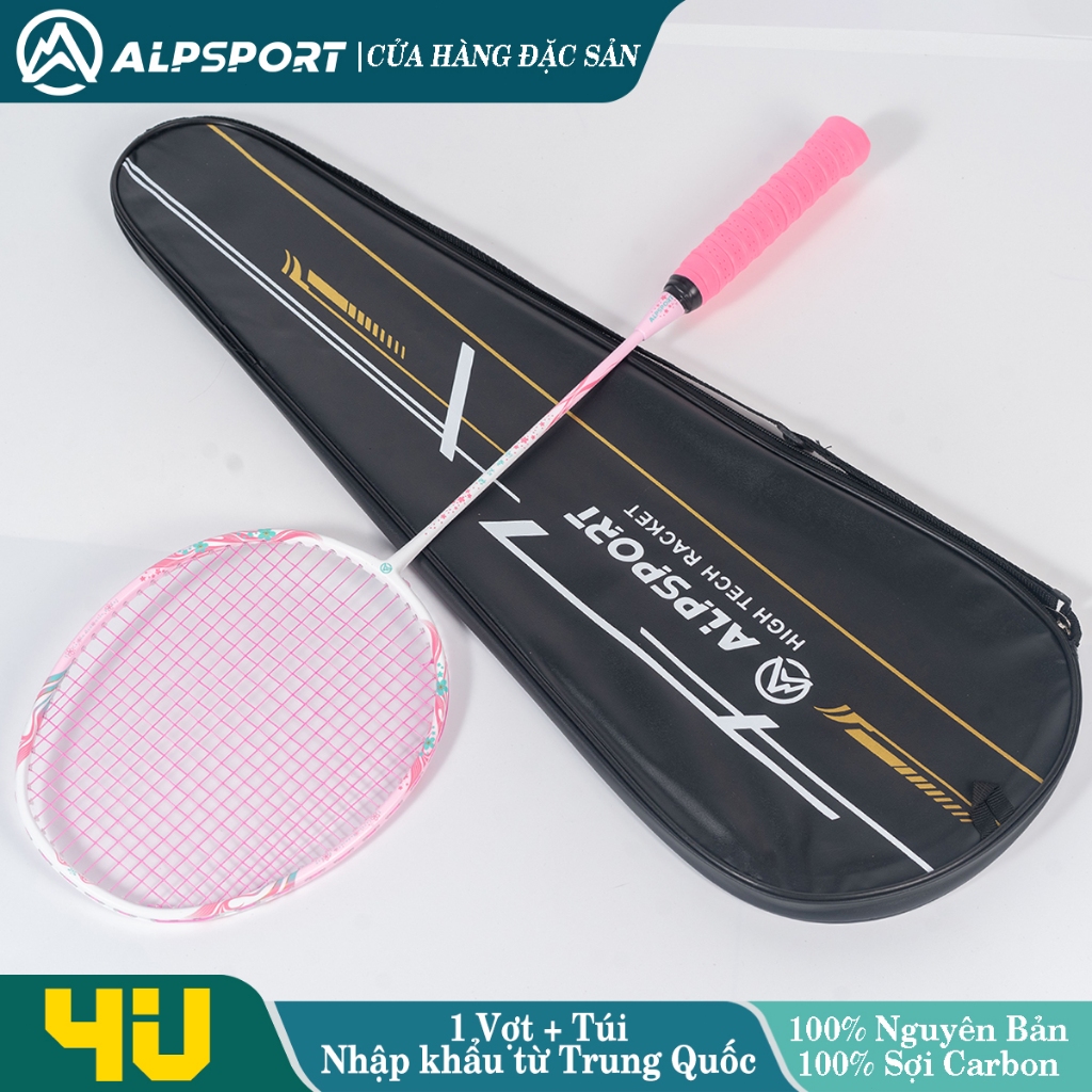 ALP Cherry 4U Căng Max 26LBS 12KG Vợt Cầu Lông Hồng Original 100% Full ...