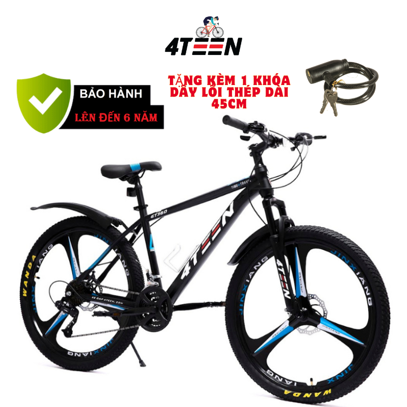 Xe Đạp Thể Thao Địa Hình 4TEEN GT360 Khung Sườn Hợp Kim Thép Bền Chắc Bảo Hành 6 Năm Tặng Dây ...