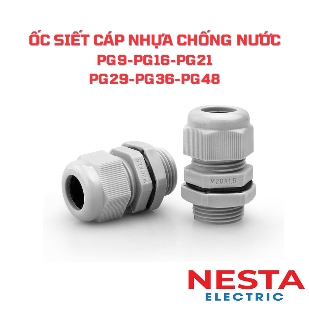 Ốc siết Cáp Nhựa Chống Nước PG9; PG16; PG21; PG16; PG19; PG21; PG29;PG36;PG48 | Shopee Việt Nam