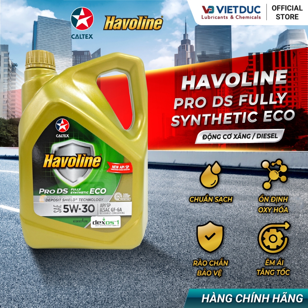 Dầu nhớt động cơ Tổng hợp toàn phần - Caltex Havoline ProDS FullySyn ...