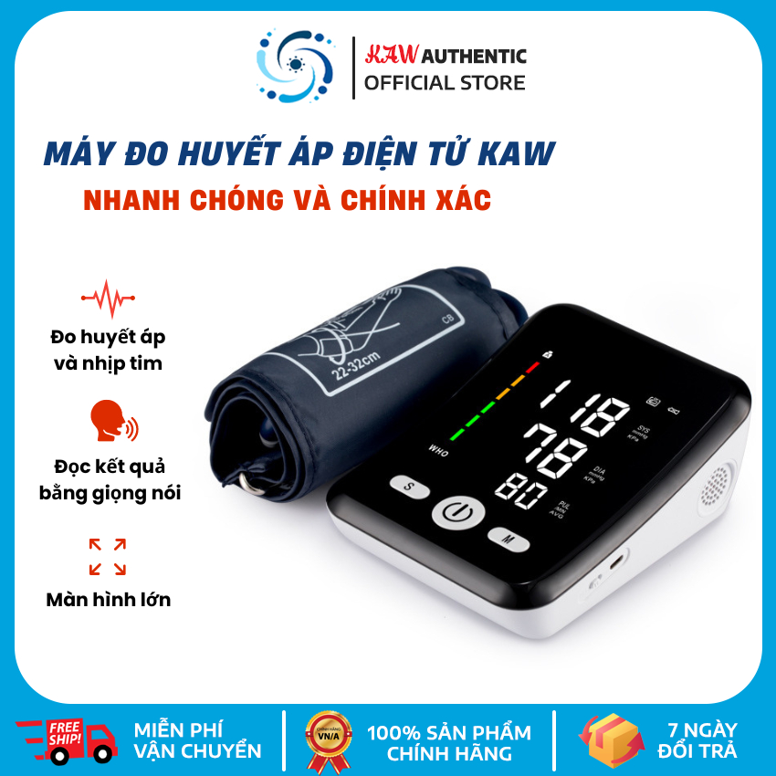 Máy đo huyết áp điện tử KAW công nghệ mới tiên tiến cho kết quả đo ...