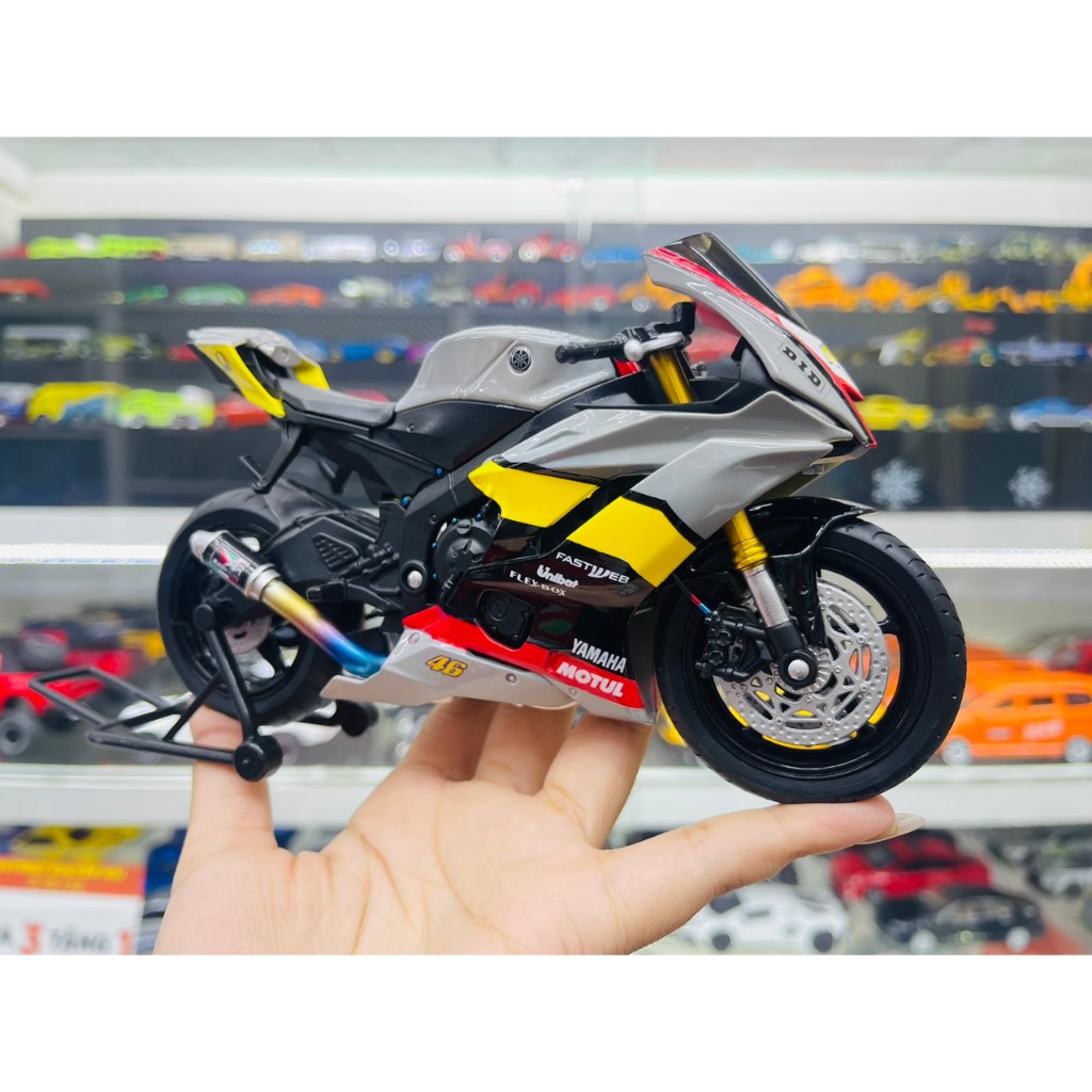 Mô hình xe độ Yamaha R6 2020 Grey Pô Sc 1:12 Autono1 Welly D207C ...