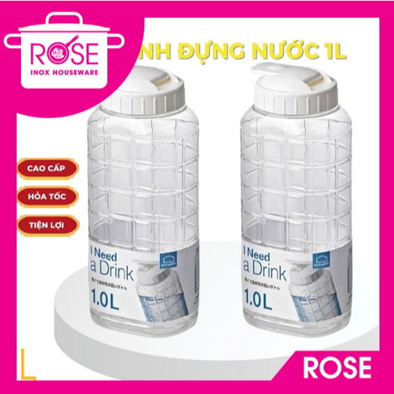 Bình đựng nước locklock nhựa an toàn dung tích 1 lít 2lít đụng nước ...