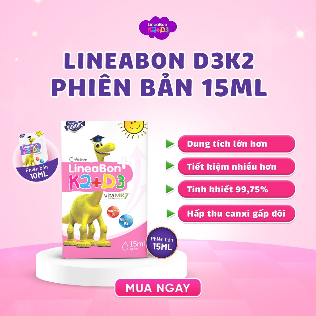Vitamin D3 K2 Lineabon D3k2 Tăng Chiều Cao 10ml | Shopee Việt Nam