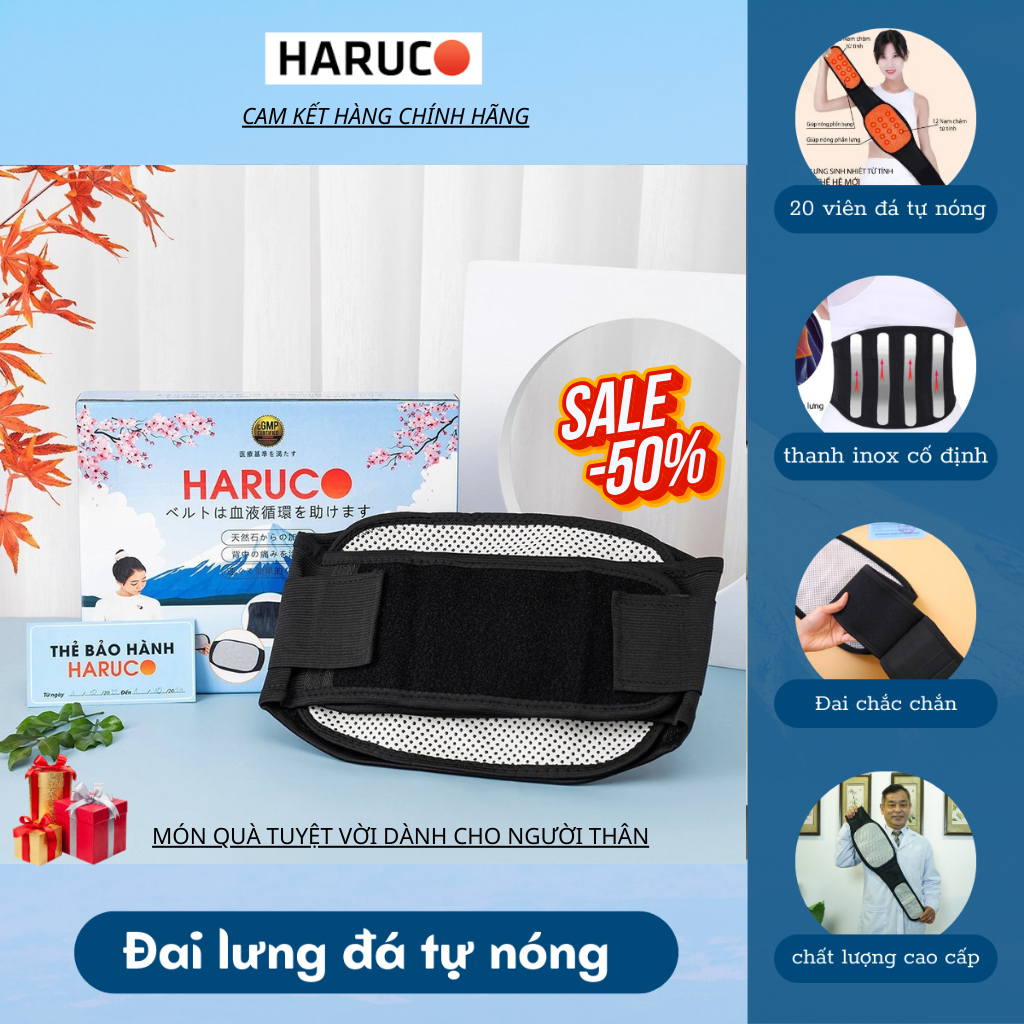 Đai Haruco Đá Nóng Nhật Bản Giúp Giảm Đau Lưng Hiệu Quả, Đai Lưng Đá ...
