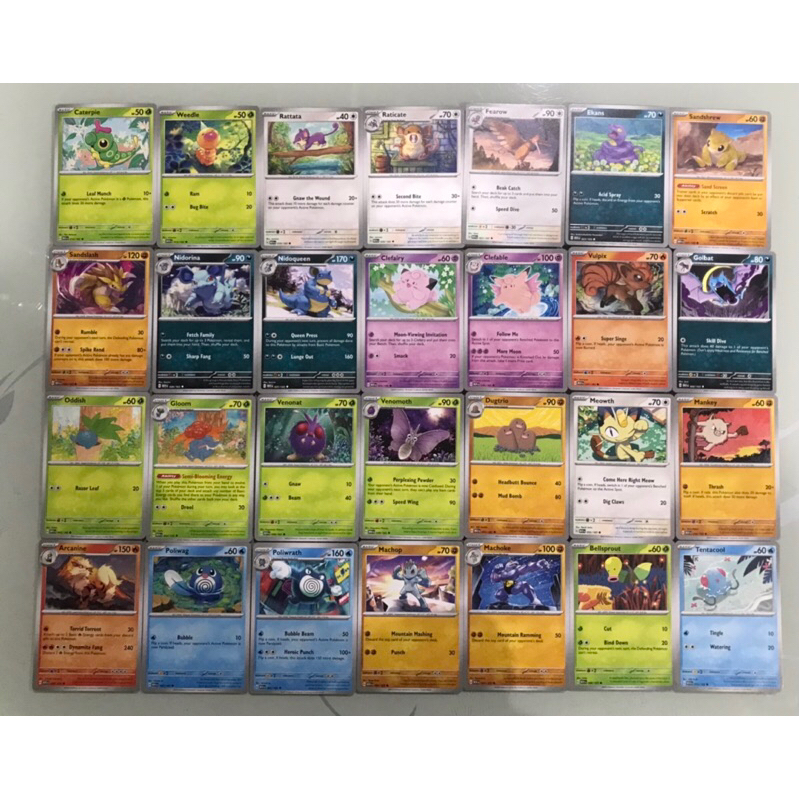 Pokemon Gen1 set 151 English (gồm 57 card không trùng) | Shopee Việt Nam