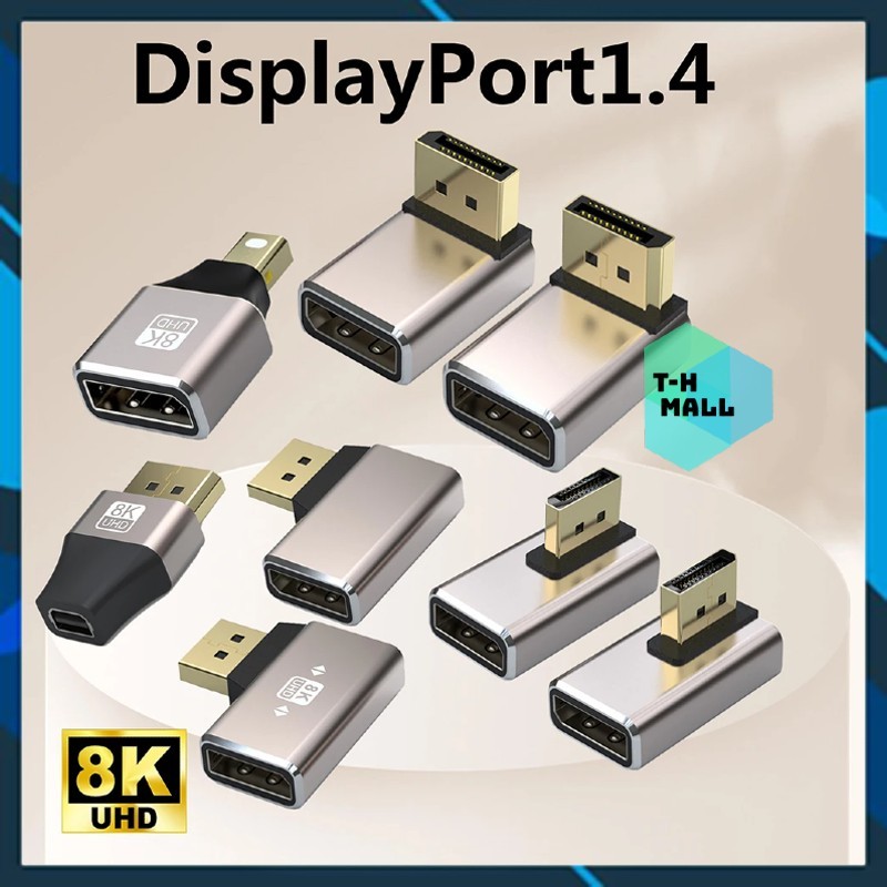 [DP 1.4] Đầu nối dài chuyển góc cáp DP đầu chuyển Displayport 1.4 8K ...