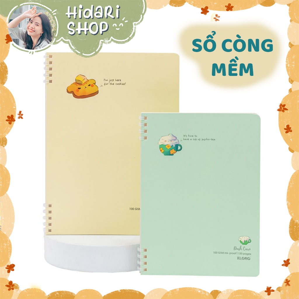 Sổ lò xo nhựa mềm 2 đầu Dash Caro Dot Line KLONG A5 B5 120 Trang ...