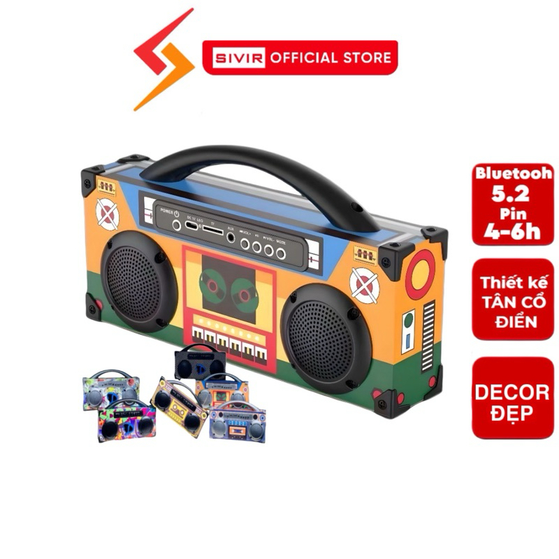 Loa Bluetooth SIVIR Loa Decor loa nghe nhạc, phát tiếng khi livestream ...