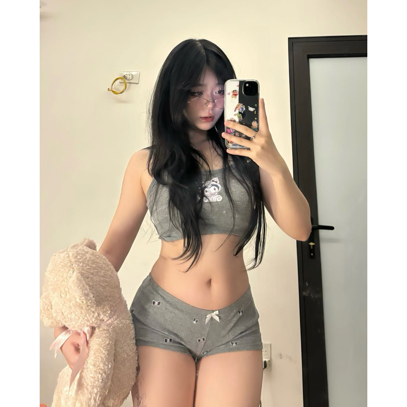 (SẴN )Quần Tí Hon / SET Ngủ Mini cạp trễ / Quần ngủ cạp thấp y2k hellokitty melody | Shopee Việt Nam