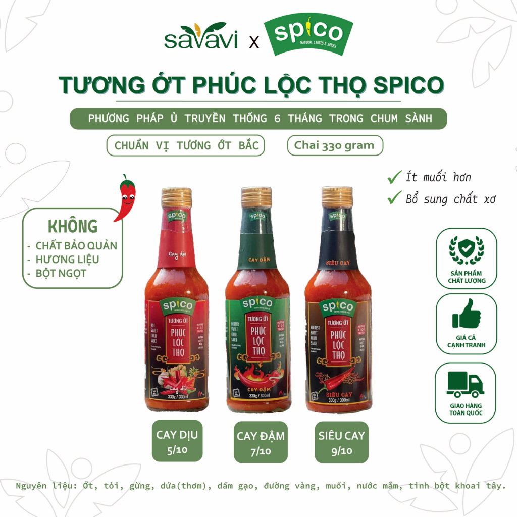 Tương Ớt Phúc Lộc Thọ SPICO - Chai 330gr | Shopee Việt Nam