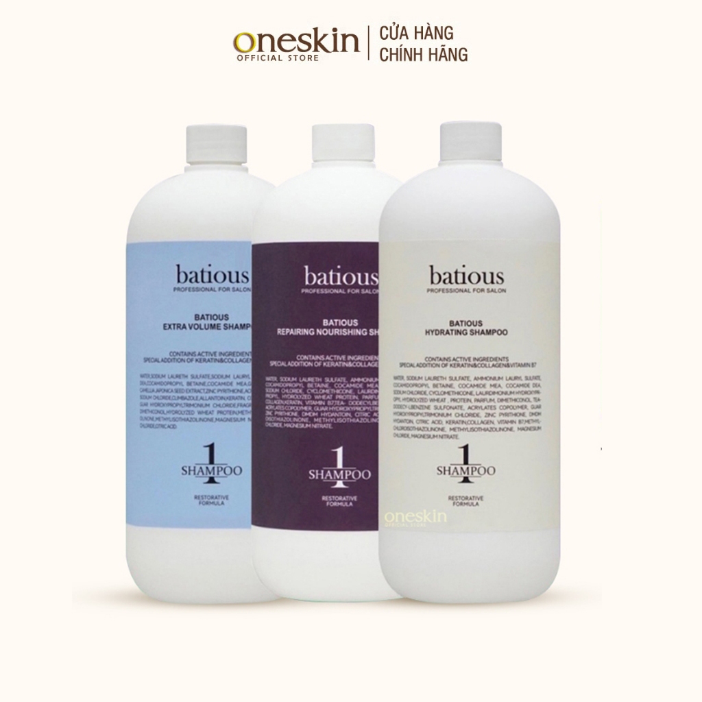 Dầu gội xả phục hồi, dưỡng ẩm, tăng phồng Batious 500ML - 960ML ...