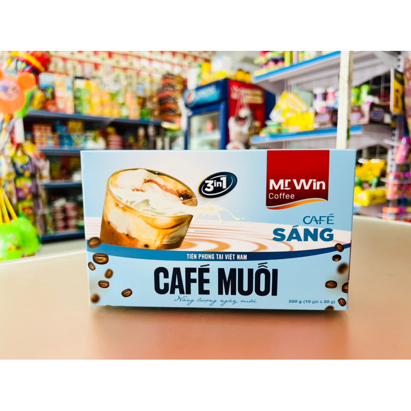 CAFE MUỐI Mr Win coffee : Hộp 200g (10gói x 20g) | Shopee Việt Nam