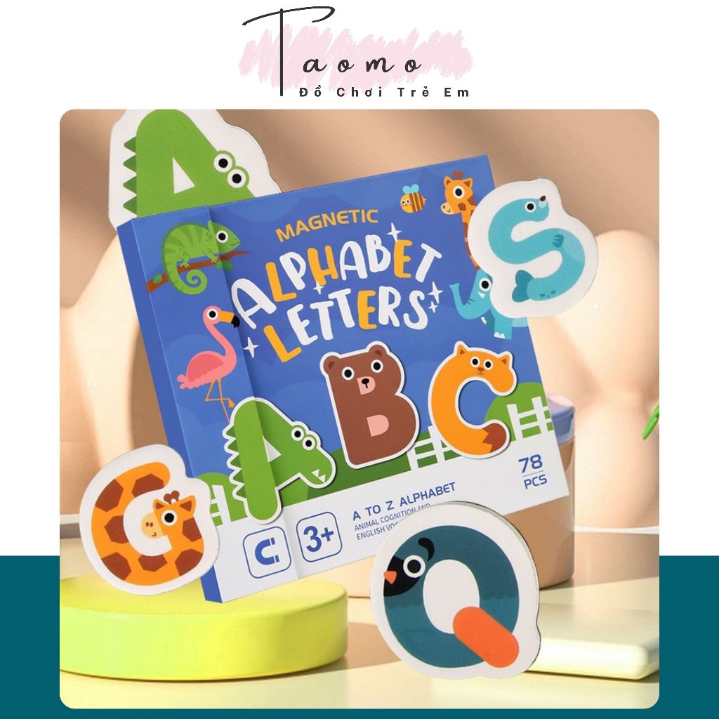 Bảng Nam Châm Animal Alphabet Letters Chữ Cái Và Số Kèm Sticker | Shopee Việt Nam