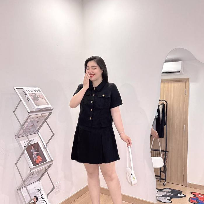 Set bigsize Béo Design - Set nhung nâu | Shopee Việt Nam