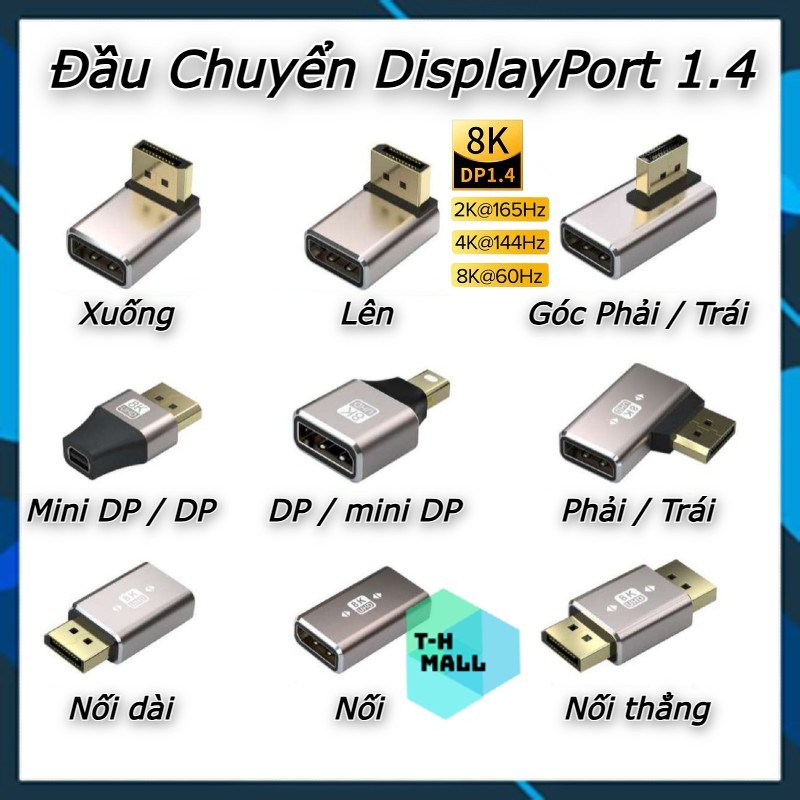 [DP 1.4] Đầu Chuyển Đổi Mini Displayport DP 1.4 sang Displayport DP ...