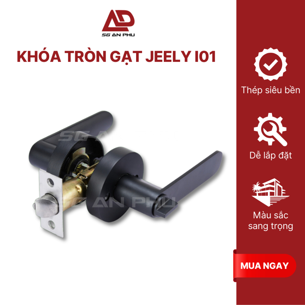 Khóa tròn gạt Jeely I01 kiểu dáng tay thẳng | NPP SG An Phú | Shopee ...