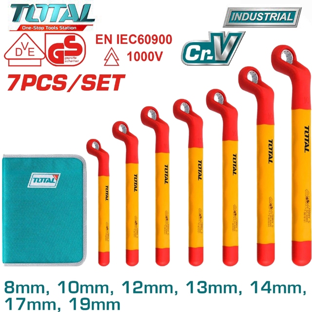 Bộ 7 cờ lê vòng 8mm, 10mm, 12mm, 13mm, 14mm, 17mm, 19mm cách điện Total THKISPA0702 | Shopee ...