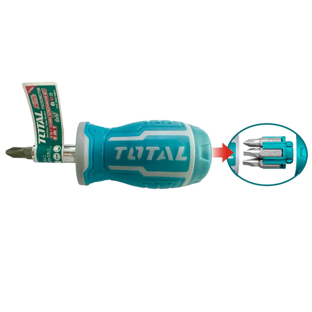Bộ tua vít 8 chi tiết nhỏ gọn đa năng TOTAL TACSDS0706 - loại mini ...